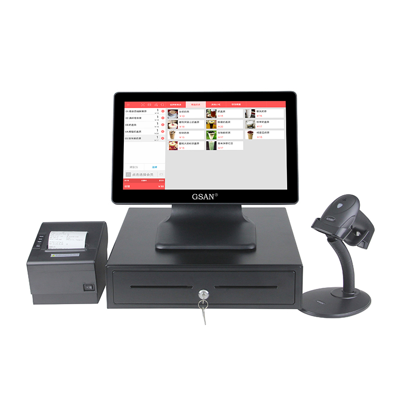 Complete POS System Hardware With Barcode Scanner For Supermarket